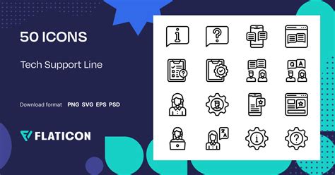 Tech Support Line Icon Pack Detailed Outline 50 SVG Icons