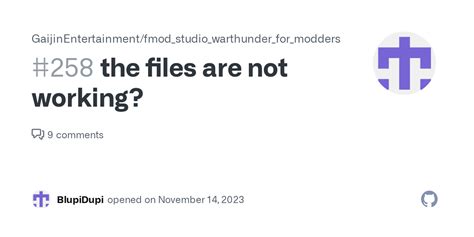 The Files Are Not Working Issue Gaijinentertainment Fmod Studio Warthunder For Modders
