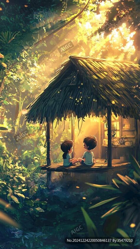 Ai创作图小时候场景插画 乘凉插画 温馨治愈插画 夏日情侣小日常 治愈系儿插 插画唯美浪漫 两小无猜插画 坐在树屋上的男孩插画 温馨的插画 儿插节气 浪漫温馨插画 生活场景童年记忆 插画夕阳下
