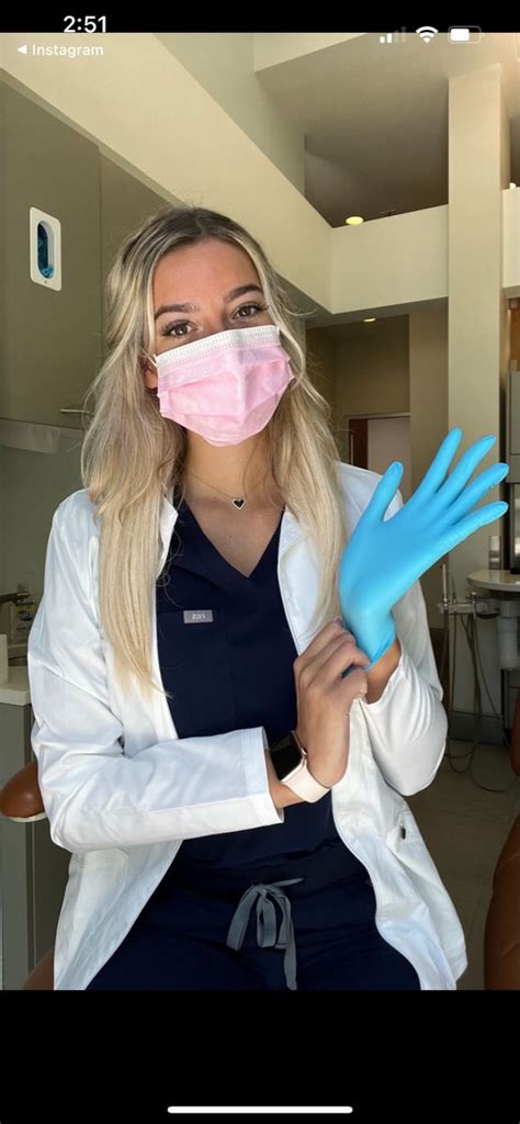 Latex Gloves Rubber Gloves Female Dentist Wonderwink Scrubs Gas Mask Girl Beautiful Nurse