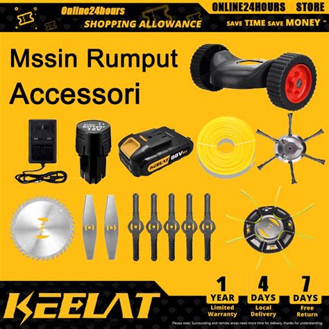 Keelat Mesin Rumput Lawn Mower Spare Parts Rechargeable Grass Trimmer