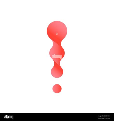 Exclamation Mark Attention Web Message Danger Sign Modern Abstract Vector Icon Flat