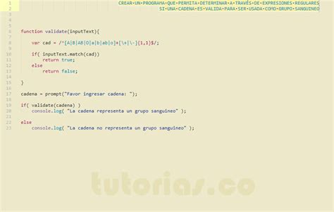 Expresionregulargruposanguineojavascript
