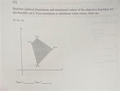 Solved Find The Optimal Maximum And Minimum Values Of The