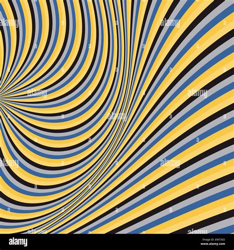 Pattern With Optical Illusion Abstract Background Optical Art 3d Vector Illustration Stock