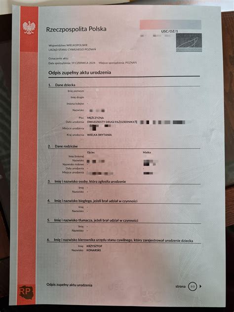 Polish Birth Certificate R Passportporn