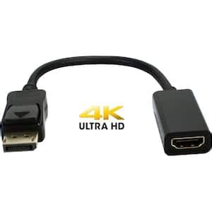 QVS DisplayPort Male To HDMI Female K Hz Active Converter DPHD AMF The Home Depot