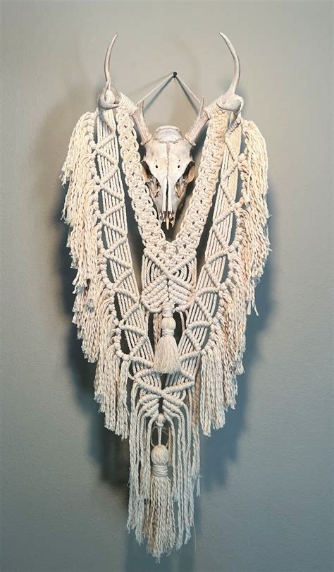 Deer Skull Macrame Etsy