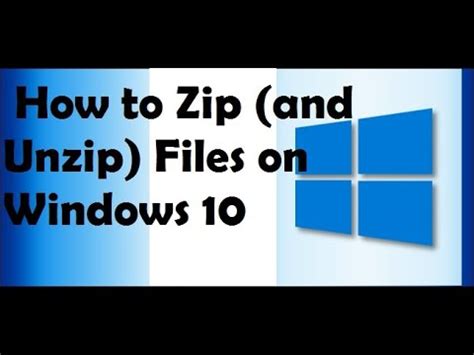 How To Zip And Unzip Files On Windows YouTube