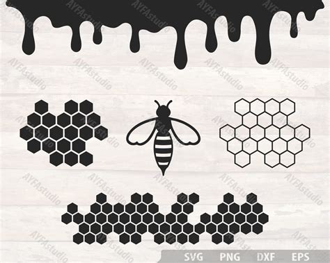 Honey Svghoney Bee Svg Honey Drips Svg Honeycomb Svg Dripping Porn