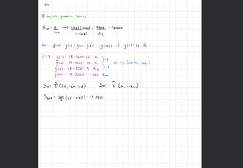 Math 208 Arith And Geo Seq Ex 1 Infinite Grometric Senes So A 0