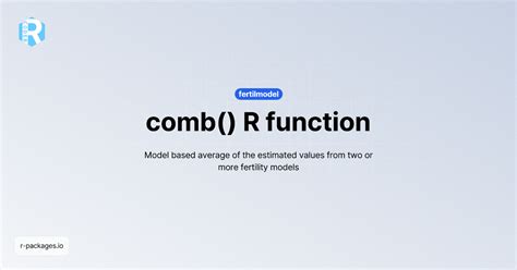 Comb R Function From Fertilmodel R Packages