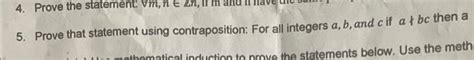 solved 5 prove that statement using contraposition for all