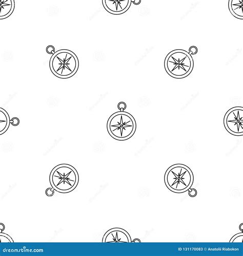 Compass Pattern Seamless Vector Stock Vector Illustration Of