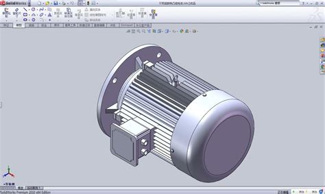 Ip44三相异步电动机三维图solidworks 2010模型图纸下载 懒石网