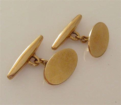 Large 9ct Gold Mens Cufflinks Cufflinks Men Cufflinks Gold