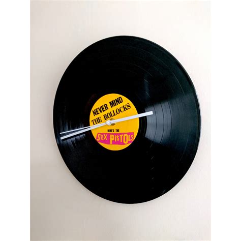 Sex Pistols Never Mind The Bollocks Vinyl Record Clock 12 Punk Memorabilia