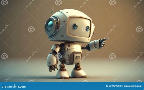 Ositive Cute Robot Ui And Ux Designed Isolated On A Background Stock
