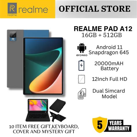 ใหม่ แท็บเล็ต 5g แท็บเล็ต Realme Pad X นิ้ว Android 12 0 [16gb Ram