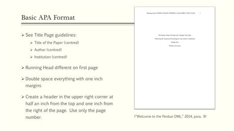 PPT Basic APA Format PowerPoint Presentation Free Download ID