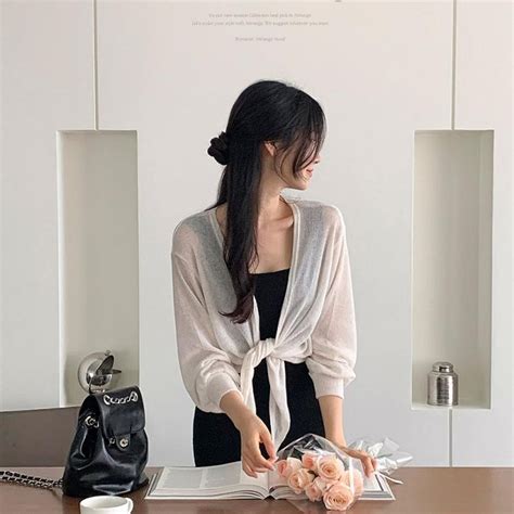 Q現貨灰1 Bellee 正韓 夏天必備隨興綁薄針織罩衫 外套 4色【0508 31】 Yahoo奇摩拍賣