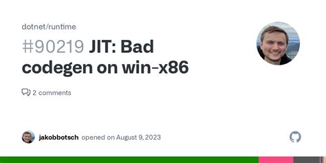 Jit Bad Codegen On Win X86 · Issue 90219 · Dotnetruntime · Github