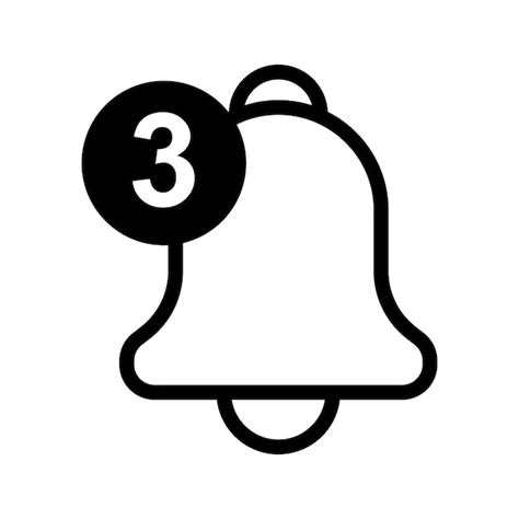 Premium Vector Notification Bell Icon Incoming Inbox Message Alert Outline Style Vector