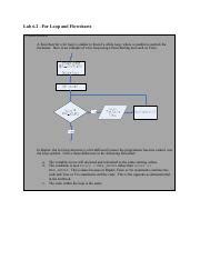 Lab 6 2 For Loop And Flowcharts Pdf Lab 6 2 For Loop And Flowcharts Critical Review A