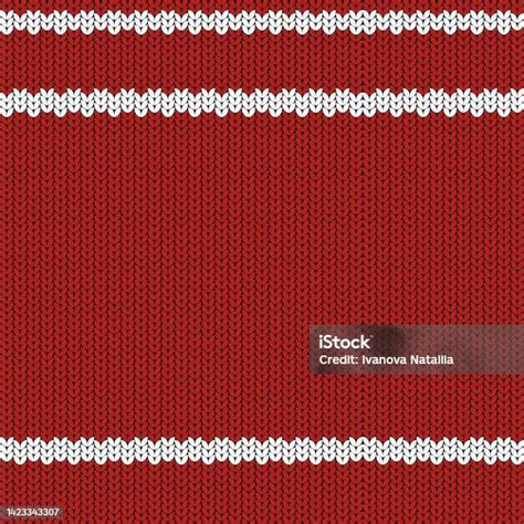 흰색 선으로 이음새가 없는 빨간색 패턴을 뜨개질합니다 벡터 일러스트 레이 션 0명에 대한 스톡 벡터 아트 및 기타 이미지 0명 벡터 털실 공 Istock