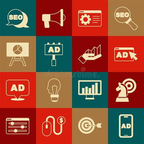 Set Advertising Chess Browser Setting Board With Graph Chart Seo