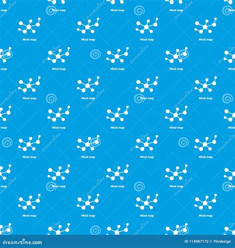mind map pattern vector seamless blue stock vector illustration of