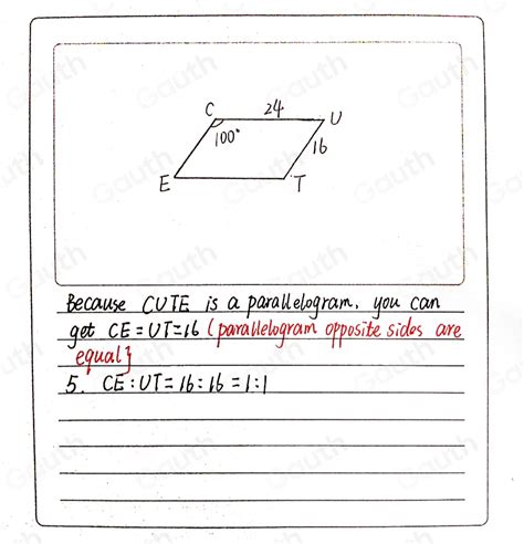Solved Practice Critical Thinking E3 1 Cute Is A Parallelogram Use
