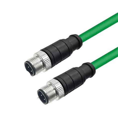 1pc M12 Profinet Industrial Line 4 8 Pin A D X Type Male To Male To Female Extension Wire