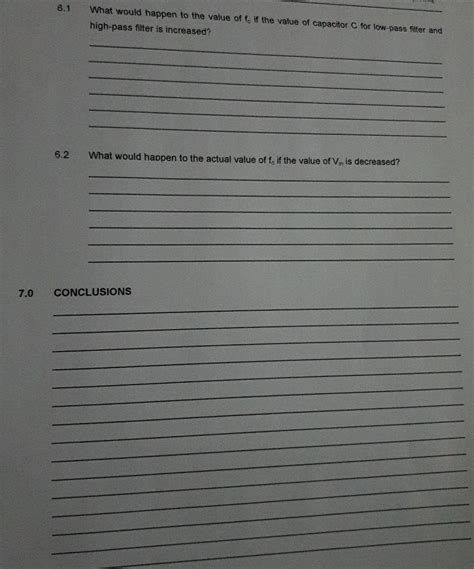 Solved PROCEDURE Low pass Filter R ΚΩ с V out Chegg