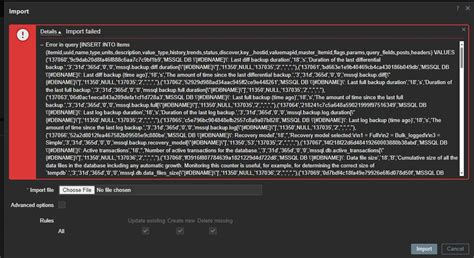 Error Importing Template Zabbix 70 Release Zabbix Forums
