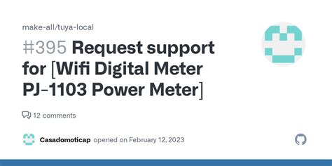 Request Support For Wifi Digital Meter Pj 1103 Power Meter · Issue