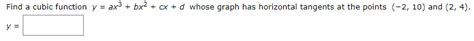 Solved Find A Cubic Function Y Ax3 Bx2 Cx D Whose
