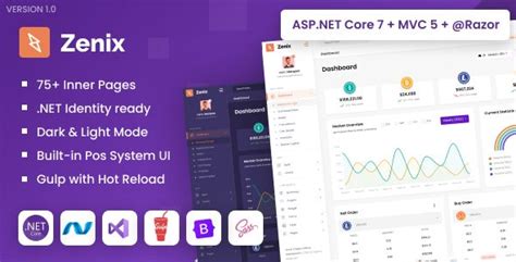 Zenix Aspnet Core And Mvc Bootstrap Admin Template