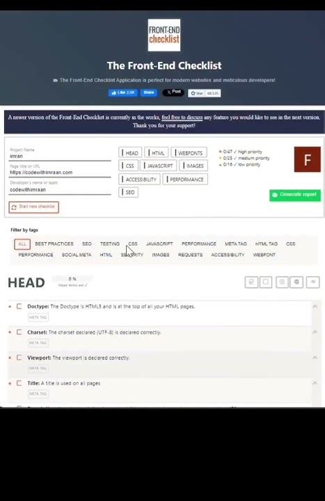 github repos part 4 checklist for the frontend developers coding