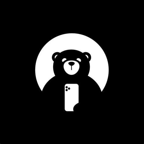 스마트폰 곰 로고 일러스트 Ai 다운로드 어반브러시