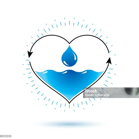 순수한 물에는 미네랄 워터 광고에 사용 하기 위해 추상적인 기호 벡터 대체 의학 개념입니다 0명에 대한 스톡 벡터 아트 및 기타 이미지 Istock