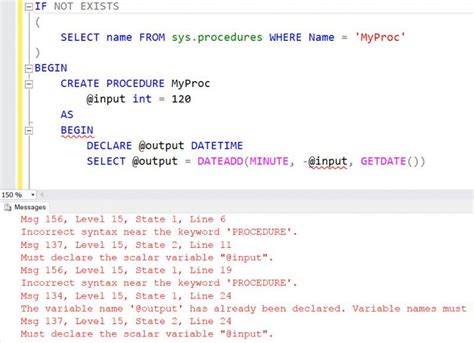 Sql Server Fix Incorrect Syntax Near The Keyword Procedure Sql Authority With Pinal Dave