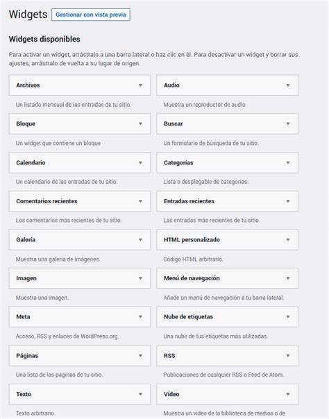 Los widgets en Wordpress Raúl Pérez