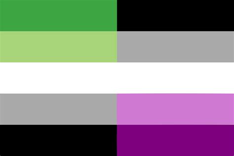 The Aro Ace Flag But Now They Have The Equal Amount Of Stripes R
