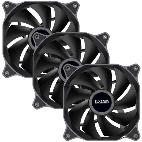 Pccooler 120mm Case Fans Dn120 120mm Pc Fan 3 Pack Dark