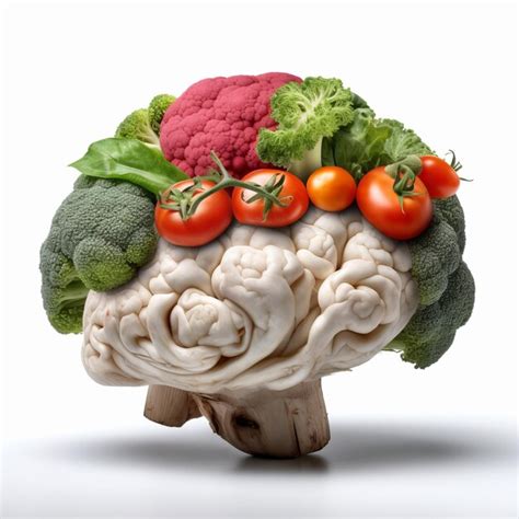 Premium Ai Image Fresh Various Vegetables In The Form Of A Human Brain