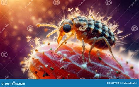 Thrips Infestation On Flowers With Detailed Texture And Blurred Bokeh Background Royalty Free