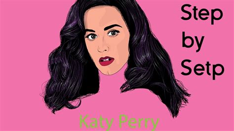 Katy Perry Cartoon Portrait Step By Step In Hindi For Beginners