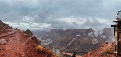 Cloud Filled Guano Point At Grand Canyon West Stock Image Image Of River Cloudy 272324123