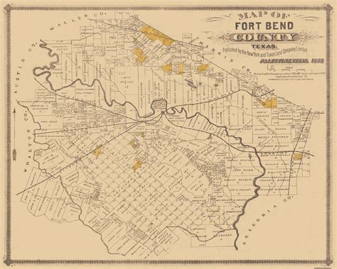 Historic County Map Fort Bend County Texas General Land Office 188